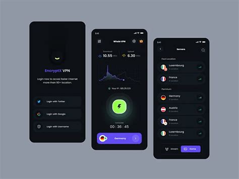 vpn 连接移动应用 ui 设计应用应用 ui 连接 ui 加密货币 ui 加密货币电子商务移动支付支付 ui 隐私 vpn 安全应用