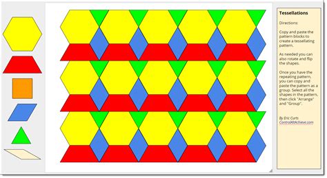 control alt achieve pattern block templates and activities with