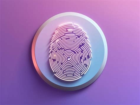 Premium Ai Image Digital Security At Your Fingertips 3d Fingerprint Cyber Secure Icon Design 4