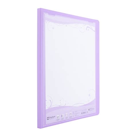 ลาเวนเดอร์ แฟ้มโชว์เอกสาร ตราช้าง Pf01 สอดปกหน้าได้ X10ไส้ Shopee Thailand