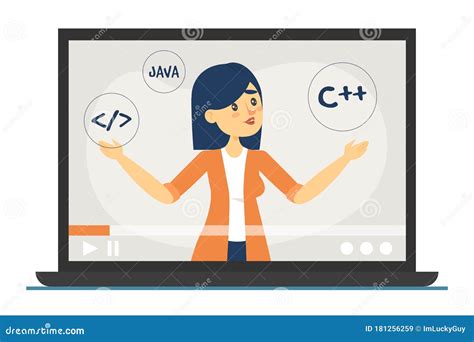 Programming Courses Online Learn Coding Vector Isolated Stock Illustration Illustration Of
