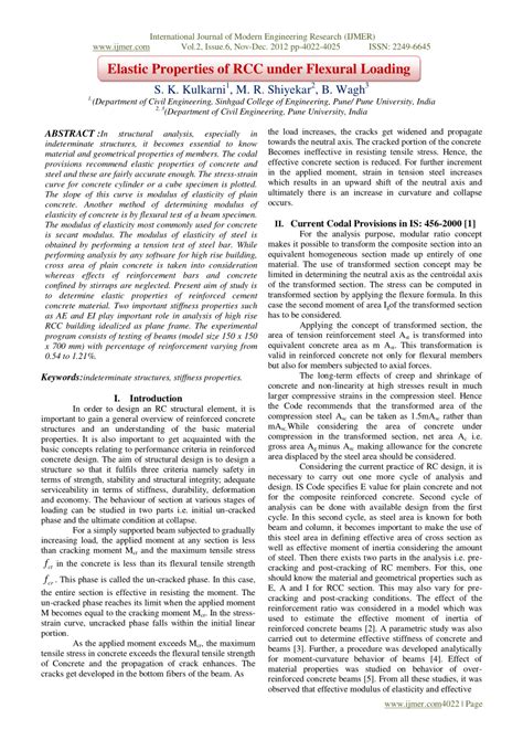 pdf elastic properties of rcc under flexural loading
