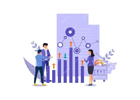 Premium Vector Vector Illustration Market Analysis Concept Flat Style