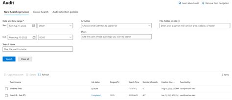 New Audit Search Ui In The Purview Compliance Portal Blog