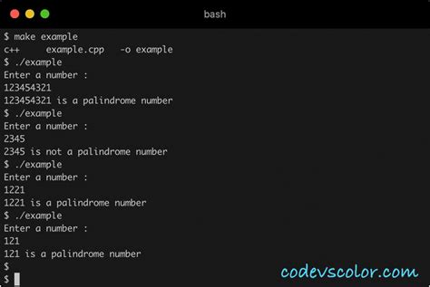 C Program To Check If A Number Is Palindrome Or Not CodeVsColor