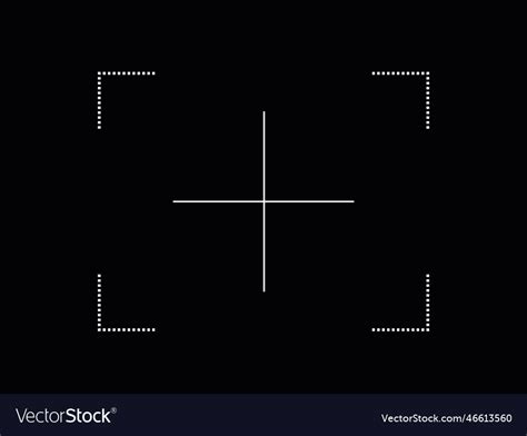 Camera Focus Lens Icon On Dark Background Photo Vector Image