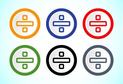 Divide Icon Design Set Math Symbol 52299015 Vector Art At Vecteezy