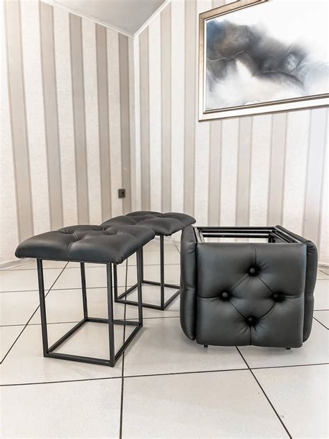 Пуф 5в1 пуф трансформер пуф з каретною стяжкою Soft Leisure