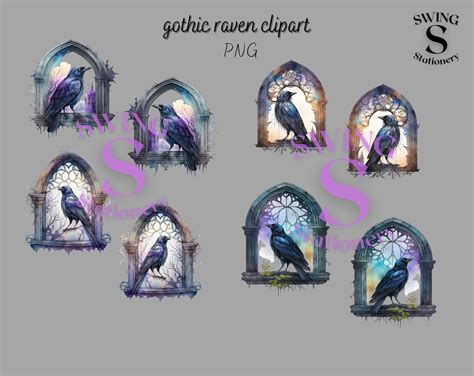 Raven Window Png Gothic Raven Clipart Crow Clipart Gothic Window Art