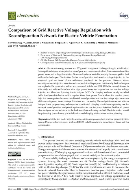 Pdf Comparison Of Grid Reactive Voltage Regulation With