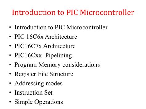 Introduction To Pic Microcontroller Pdf Operating Systems