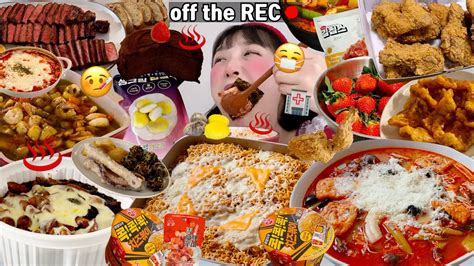 Off Vlog 😷🏥 감기걸렸을땐 골고루 잘 먹기 치즈볶이순두부찌개초코케이크치즈마라탕설곤약깐풍기익산생크림찹쌀떡짜장엽떡 등 일상브이로그 먹방브이로그