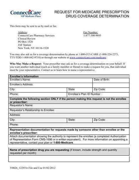 Coverage Determination Form Connecticare
