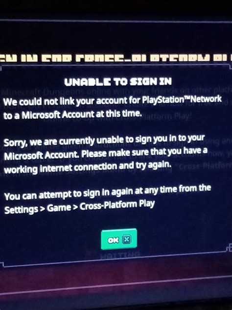 How Do I Fix This Linking Issue Ps4 Rminecraftdungeons