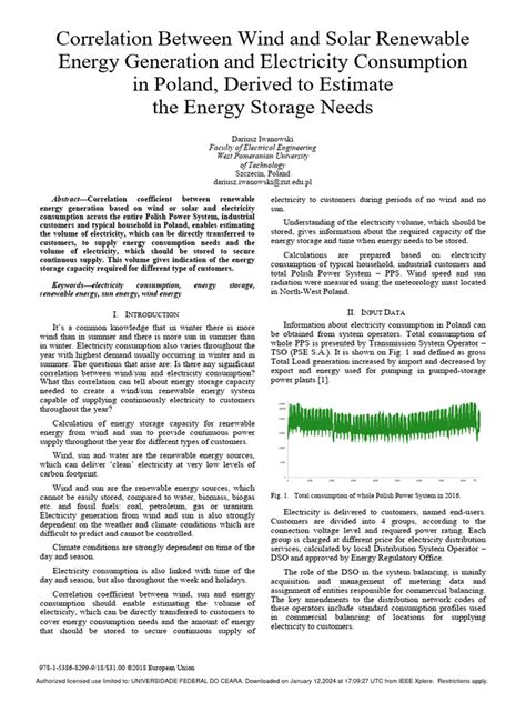 Correlation Between Wind And Solar Renewable Energy Generation And