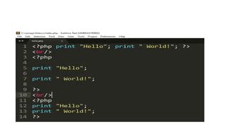 Introduction To Php Ppt