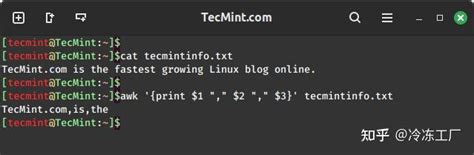 如何使用 Awk 打印文件中的字段和列 知乎