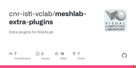 GitHub Cnr Isti Vclab Meshlab Extra Plugins Extra Plugins For MeshLab