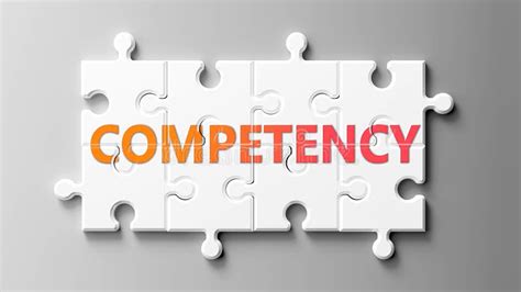 Competency Complex Like A Puzzle Pictured As Word Competency On A
