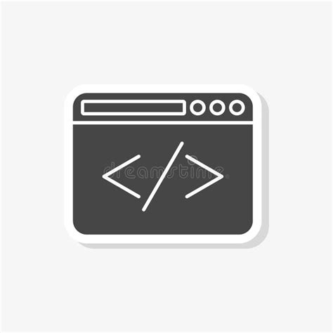 coding sticker simple vector icon stock vector illustration of