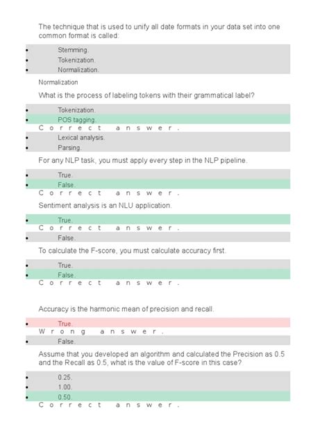 Nlp Exam Pdf Watson Computer Machine Learning