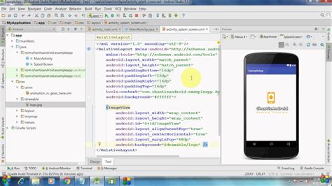 Splash Screen Example In Android Youtube