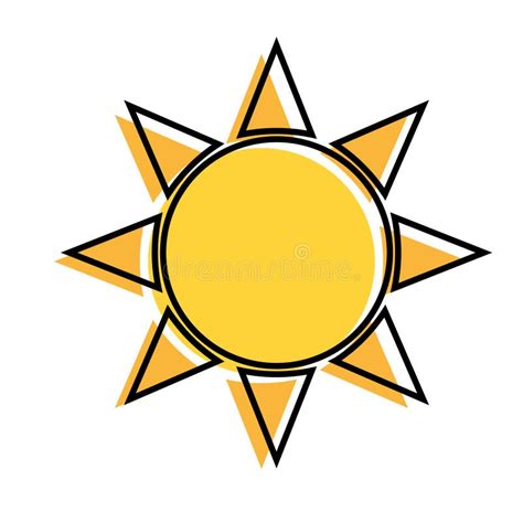 Isolated Colored Sketch Of A Sun Icon Vector Stock Vector Illustration Of Cartoon Yellow
