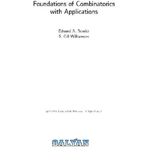 خرید و قیمت دانلود کتاب Foundations Of Combinatorics With Applications ترب