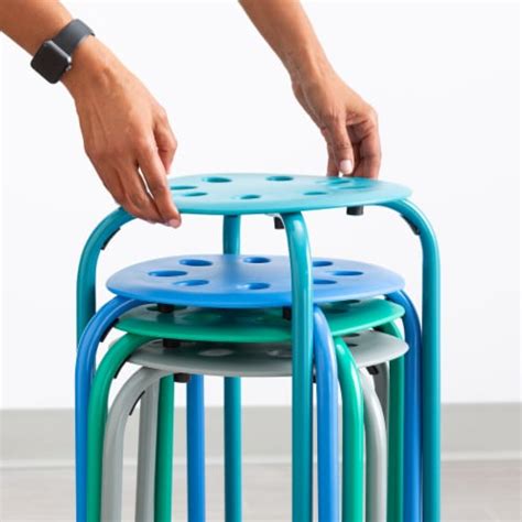 Assorted Contemporary Color Stacking Stool Set For Home Office