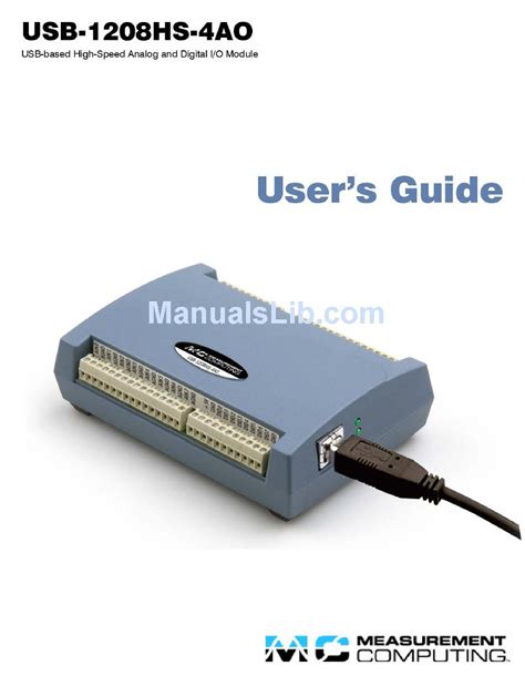 MEASUREMENT COMPUTING USB HS AO USER MANUAL Pdf Download ManualsLib