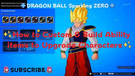 DRAGON BALL Sparking ZERO Tutorial how to Custom & Build Ability items to upgrade All Characters ...