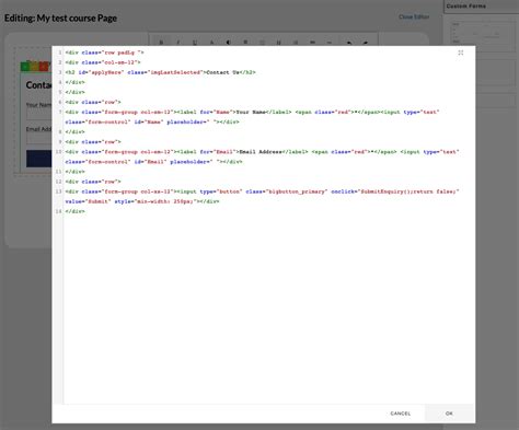 Creating HTML Forms