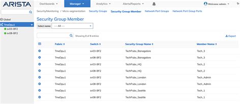 Micro Segmentation Security Group Member