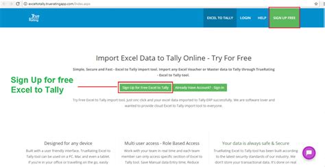 Excel To Tally Import Online Excel To Tally Live Demo