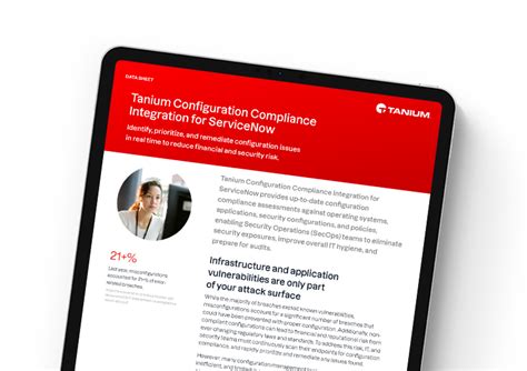 Tanium Configuration Compliance For Servicenow Tanium