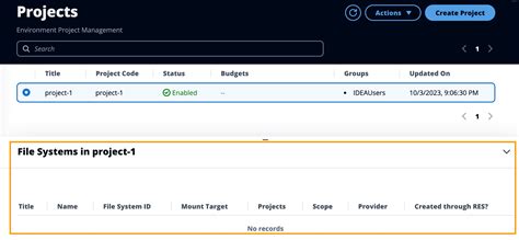 프로젝트와 연결된 파일 시스템 보기 연구 및 엔지니어링 스튜디오