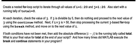 Create A Nested For Loop Script To Iterate Through