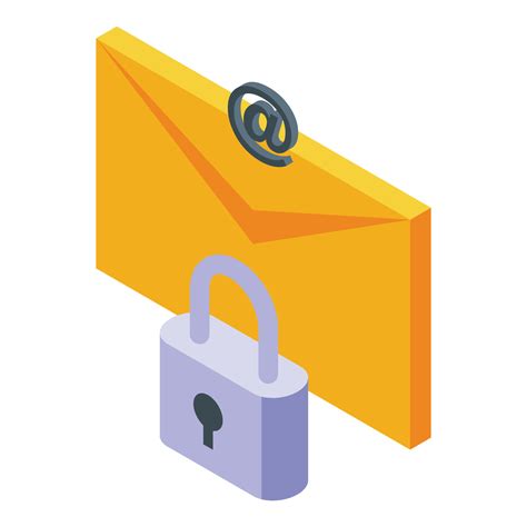Mail Password Protection Icon Isometric Style 15873162 Vector Art At Vecteezy