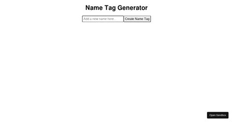 React L8 Build Your Name Tag Text Inputs Part 3 Codesandbox