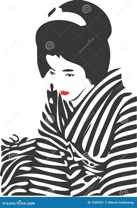 Geisha Face 12 Stock Vector Illustration Of Comic Female 3285301