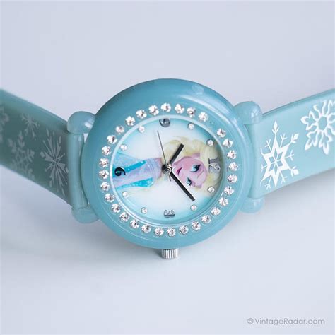 Pre Owned Blue Elsa Watch For Her Collectible Disney Wristwatch