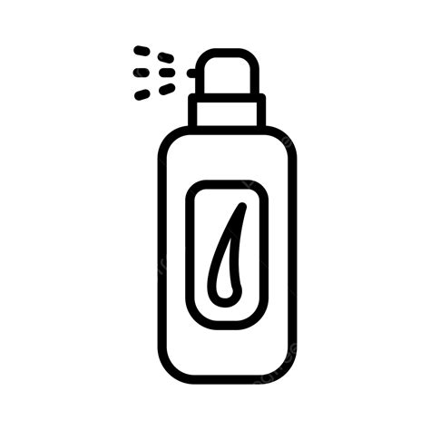 Gambar Ikon Garis Semprotan Rambut Vektor Botol Semprot Pembersihan