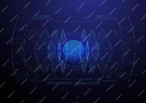 Premium Vector Biometric Identification Or Recognition System Of Person Fingerprint Scanning