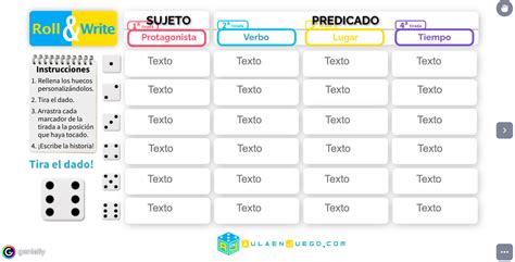 Roll&Write online - Aula en Juego