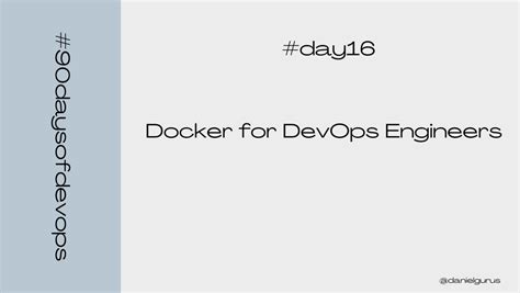 Docker For Devops Engineers