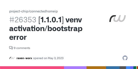 1101 Venv Activationbootstrap Error · Issue 26353 · Project Chip