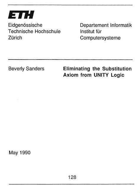 pdf eliminating the substitution axiom from unity logic 1991