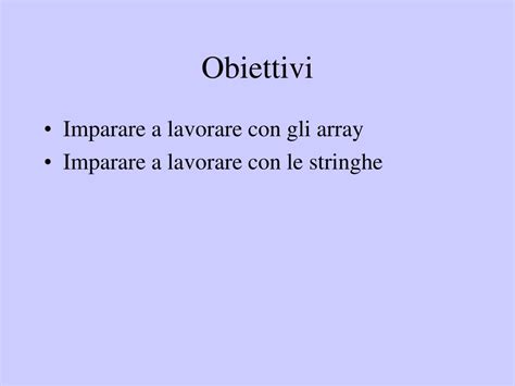 Ppt Java Base Iii Array E Stringhe Powerpoint Presentation Free