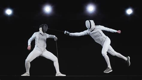 22 Fencer Full Body Black Background Stock Videos Footage And 4k Video