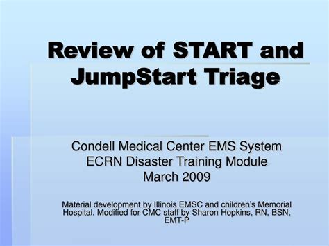 PPT Review Of START And JumpStart Triage PowerPoint Presentation Free Download ID 302015